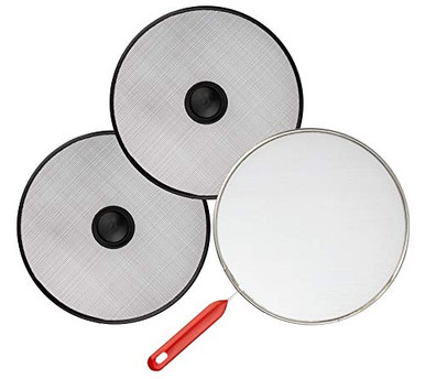 Frying Pan Mesh Cover - Set of 3 10inch - hamburger grease strainer ...