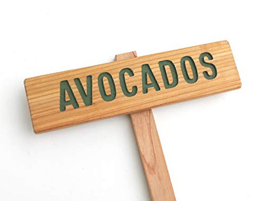 AVOCADOS Sign Plant Signage Tree Marker Garden Sign Outdoor Marker Yard ...
