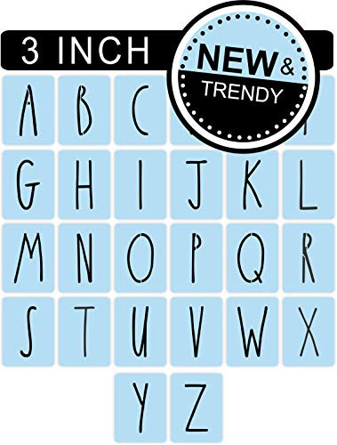 Rae Dunn Inspired Stencil Set 3 Inch Reusable Plastic Full Alphabet ...