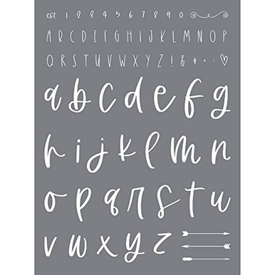 Mesh Adhesive Stencil - Lodge Alphabet - Reusable Mesh Stencil for Use ...