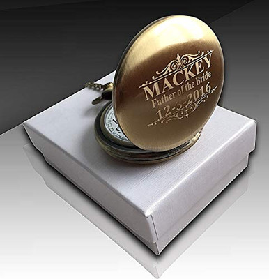 Personalized Pocket watch Gold Vintage Customized pocket watch engraved ...