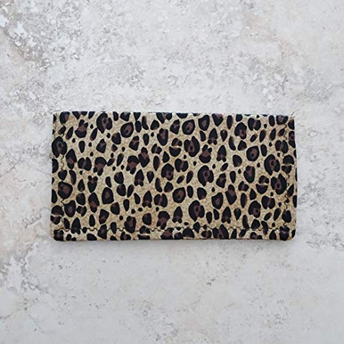 Checkbook Cover - Billfold Wallet - Leopard Animal Print Fabric ...