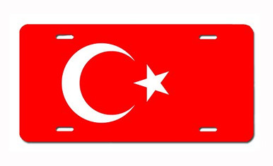 Carpe Diem Designs Turkish Flag License Plate Vanity Plate Made in The ...