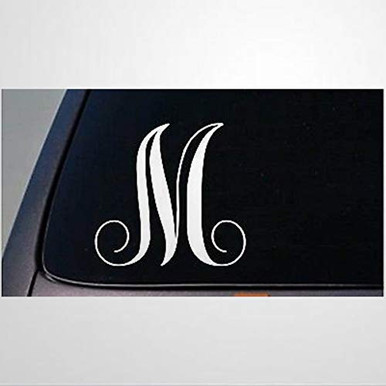 Letter M Monogram Sticker Decal Truck Car Window Teach Craft Initials ...
