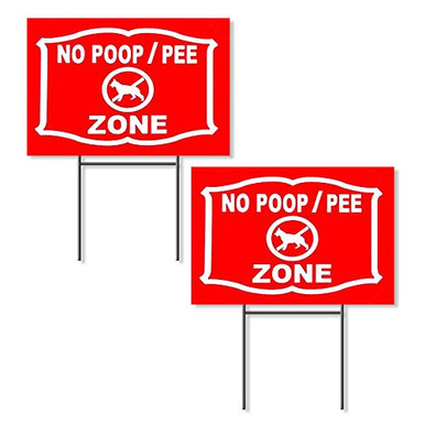 Dimarongton No Dog Poop Zone Sign - 8inch X12inch Plastic Coroplast ...