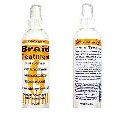 Black _n Gold Anti Itch and Tension Relief Kanekalon or Synthetic ...