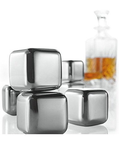 Brookstone n_ICE Cubes Stainless Steel Drink Chillers - Warehousesoverstock