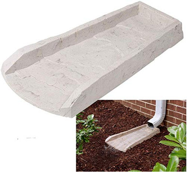 2-Pack Decorative Downspout Natural Stone Texture Splash Block Rain ...