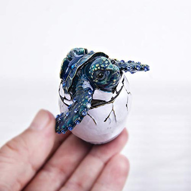 Sea Turtle Box Turtle Figurine Turtle Gift Jewelry Trinket Box ...