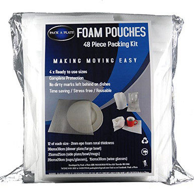 Pack a Plate Foam Pouches 4 in 1 Packing Kit (48 Pack) 12 x 4 Various ...