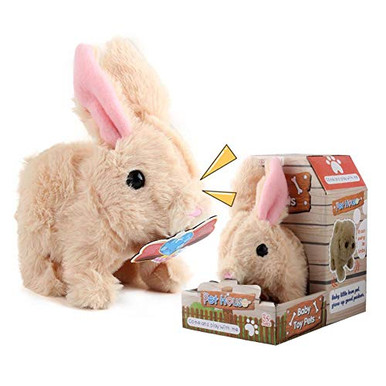 N Y Mechanical Bunny Toy? Small Plush Stuffed Animal Bunny Rabbit ...