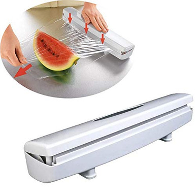 Plastic Wrap Cutter Plastic Wrap Cutter Reusable Dispenser with Slide ...