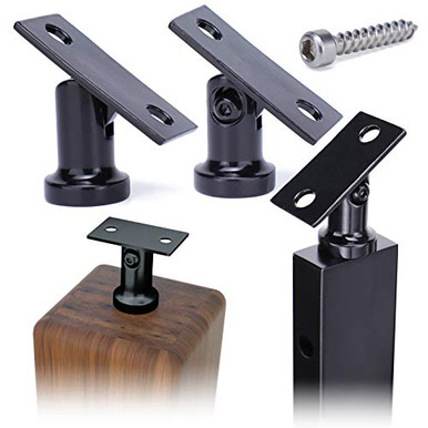 Muzata Cable Railing Post Bracket for Flat Stainless Steel Aluminum ...