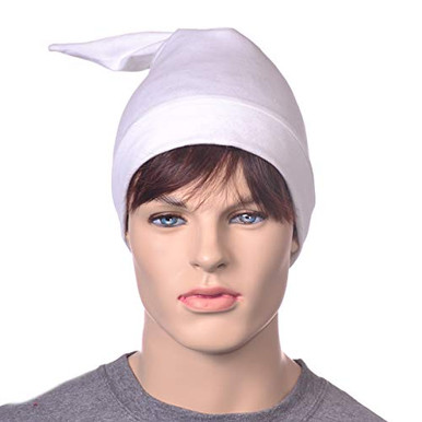 Traditional Cotton Night Cap White Pointed Sleep Scrooge Nightcap ...