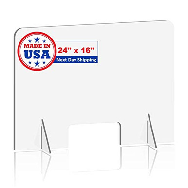 Sneeze Guard for Counter and Desk Freestanding Clear Acrylic Plexiglass ...