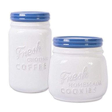 DII CAMZ37191 Ceramic Kitchen Containers, Set of 2, Cookie Jar & Coffee ...