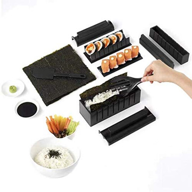 10 PCS DIY Sushi Making Kit for Beginners Completely Plastic Home Sushi ...