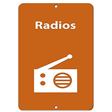 Radios Activity Sign Park Signs Park Guide N to Z Aluminum Sign ...