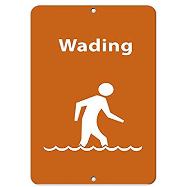 Wading Activity Sign Park Signs Park Guide N to Z Aluminum Sign ...