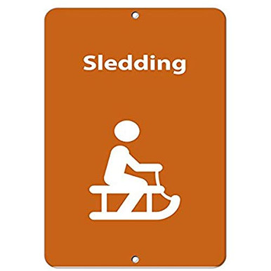 Sledding Activity Sign Park Signs Park Guide N to Z Aluminum Sign ...