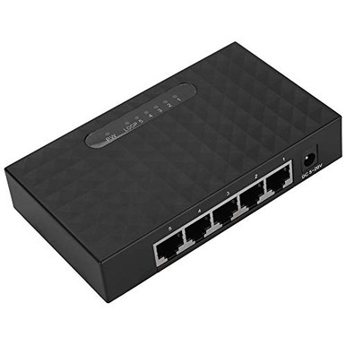 Network Switch Adapter 5 Port 10 100 1000Mbps Fast Second Generation ...
