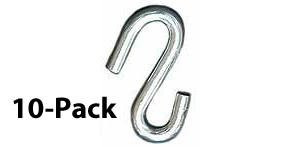 Safety Chain S-Hook - 3 8inch - 10-Pack - Warehousesoverstock