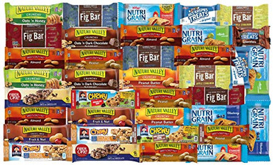 Snack Variety Pack Healthy Bars Sampler and Care Package in a Blue ...