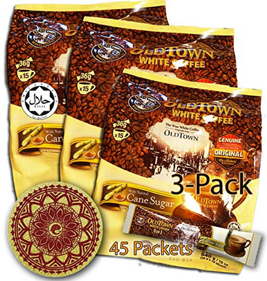 `-3 Pack - Cane Sugar- OLD TOWN -3 in 1- Coffee Asian Instant Coffee ...