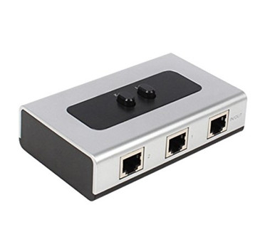 2Port RJ45 Gigabit Ethernet RJ45 Network Switch Splitter Selector Box ...