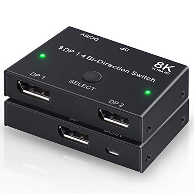 Displayport Switch - 1.4 Bi-Directional DP Swtich 2 Input 1 Output and ...