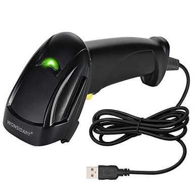 Wonsidary USB Barcode Scanner Wired 1D Handheld Bar Code Scanner Reader ...