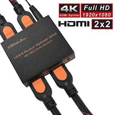Candle2017 HDMI Splitter 2X2 Ports 1.4V Matrix Switch/Splitter with ...