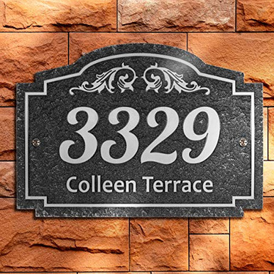 OLADOT Vintage Address Plaque Home Address Sign Decorative Rustic Metal ...