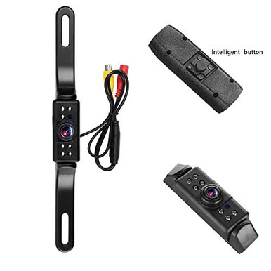 Car Backup Camera, CooMees Waterproof Rear/Front View License Plate ...