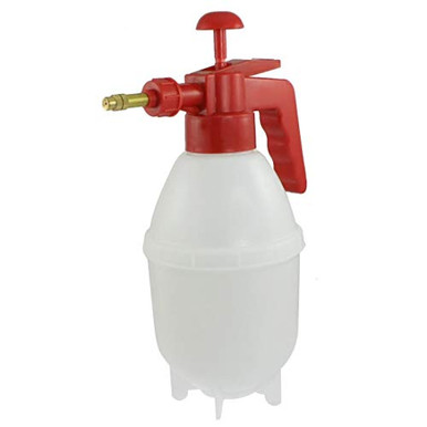 Pressure Sprayer - Red Handle White Body Plastic Water Spray Bottle ...