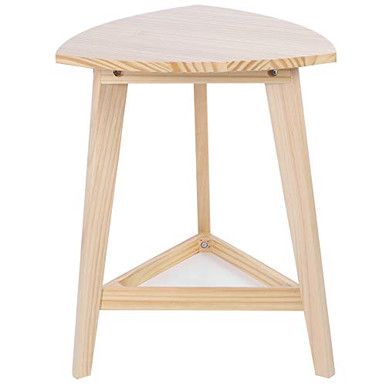 GOTOTOP Modern Style Wood Corner Table Triangle Side Table Small Coffee ...