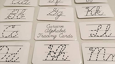 Laminated Cursive Alphabet Finger Tracing Cards. - Warehousesoverstock