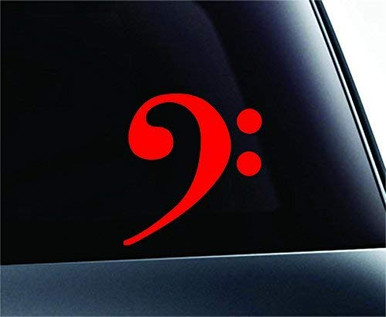 Bass Clef F Musical Note Symbol Decal Funny Car Truck Sticker Window ...