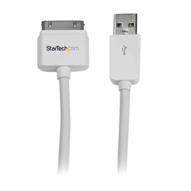 StarTech.com 3m (10 ft) Long Apple 30-pin Dock Connector to USB Cable ...