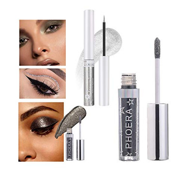12 Colors Eyeshadow Liquid with Magnificent Metallic Glitter Plus 12 ...