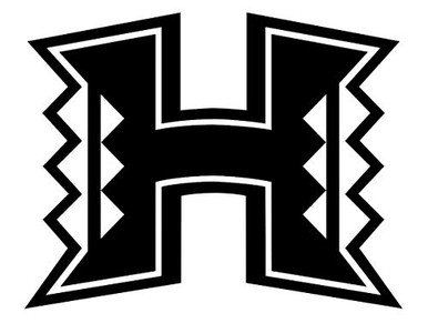 H Initial Hawaii University 5.5 inch Logo Stickers Symbol Decorative ...