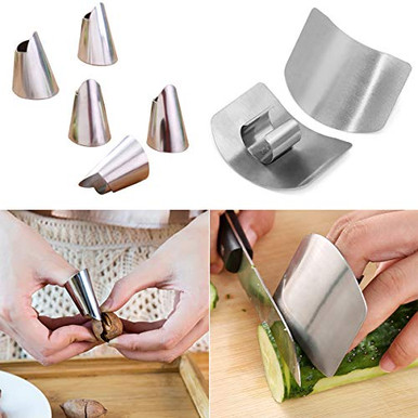 Finger Guards for Cutting 7 PACK Unbreakable Stainless Steel Finger ...