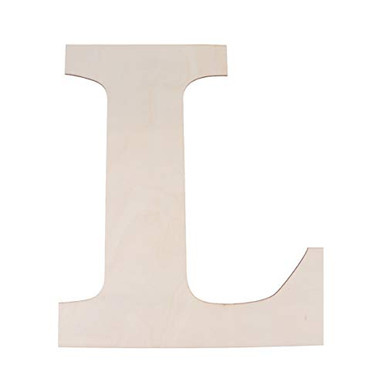 Exceart Decorative Wood Letters Unfinished L Alphabet English Letter ...