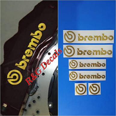 R and G Brembo Decal Combo Package for 6 Piston and 4 Piston and Brembo ...