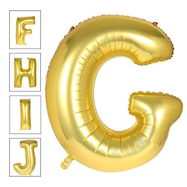 Lovne 40 Inch Jumbo Gold Alphabet G Balloon Giant Prom Balloons Helium ...