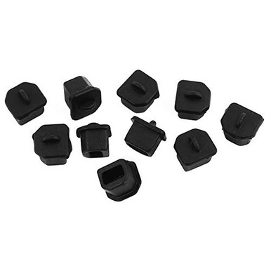 10 Pack of USB Type B Dust Protector Cover Cap Plugs USB_B _Black_ by ...