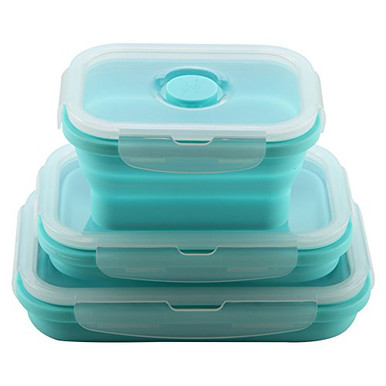 Silicone Collapsible FDA Approved Food Storage Containers Foldable Food ...