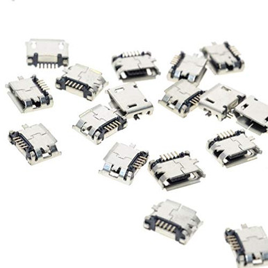 Micro USB Type B Female Port 5 Pin 180 Degree SMD SMT Solder PCB Mount ...