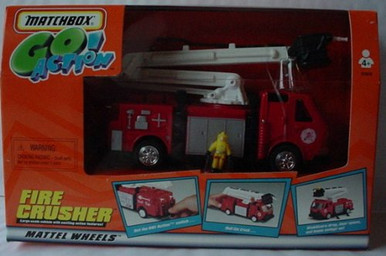 MATCHBOX Go Action! FIRE CRUSHER Firetruck - Warehousesoverstock