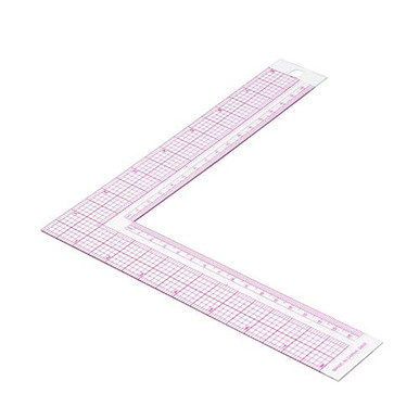 Queen.Y Sewing Ruler Plastic L_Square Shape Sewing Measuring Measure ...